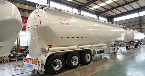 Wheat Flour Tanker Trailer Ready Ship to Zimbabwe