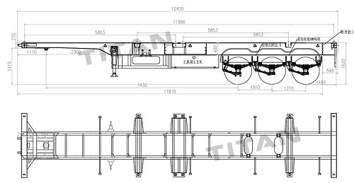 Tri Axle Shipping Container Skeletal Trailer will be sent to Kenya
