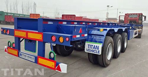 Tri Axle Shipping Container Skeletal Trailer will be sent to Kenya