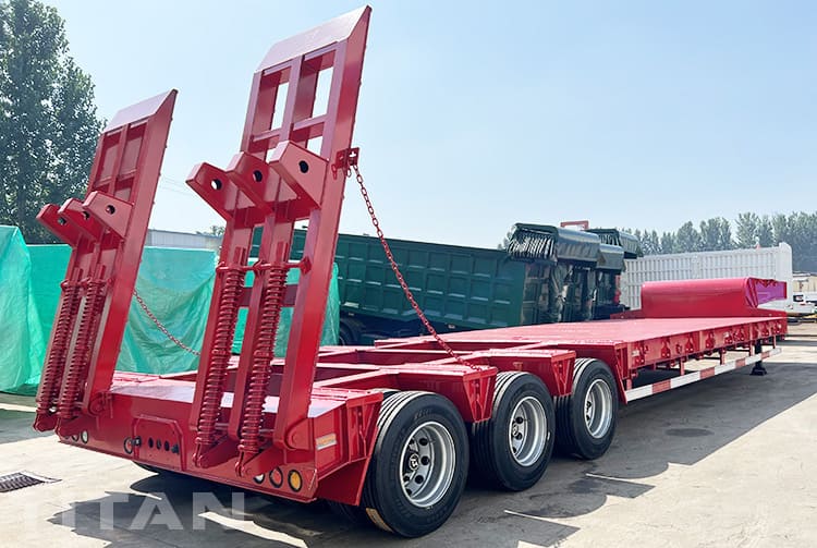 3 Lines 6 Axles Heavy Low Loader Truck Trailer will be shipped in Nigeria
