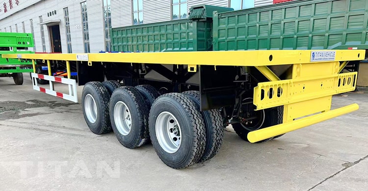 40 Foot 3 Axles Flatbed Tractor Trailer for Sale in Ghana