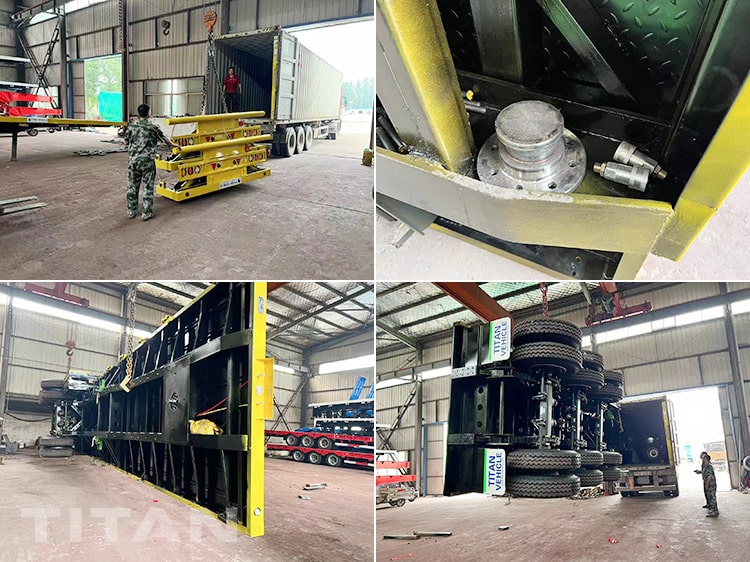 40 Foot 3 Axles Flatbed Tractor Trailer will be shipped to Ghana