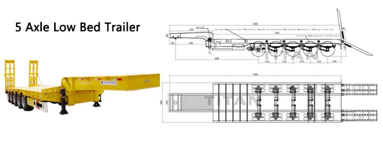 120T 5 Axles Semi Low Bed Trailer will be shipped to Ghana