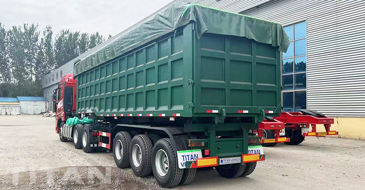 50T Tri Axle Semi End Tipper Trailer is ready to sent to Tanzania