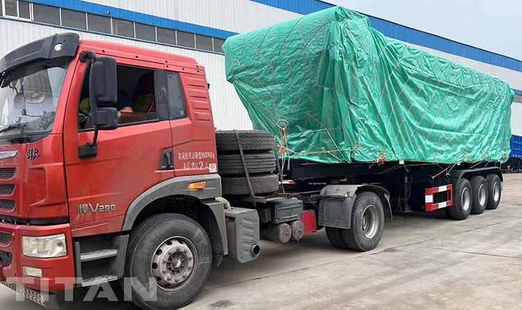 50T Tri Axle Semi End Tipper Trailer is ready to sent to Tanzania