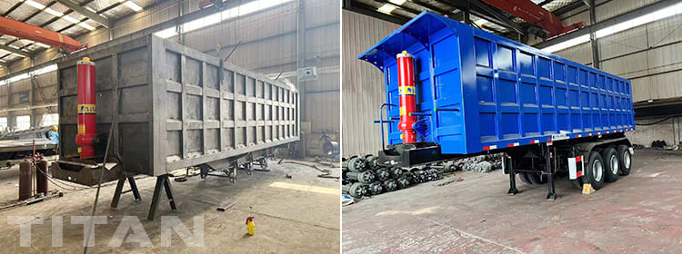 3 Axle 50T Hydraulic Tipper Trailer is ready to shipped to Benin