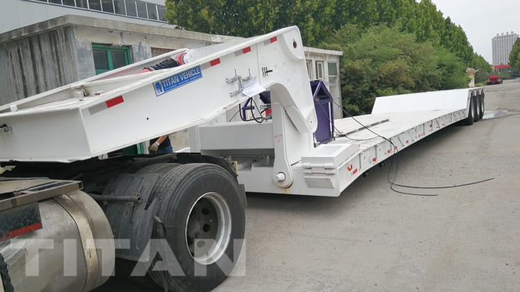 3 Axle 80 Ton Detachable Gooseneck Lowboy Trailers for Sale in Namibia
