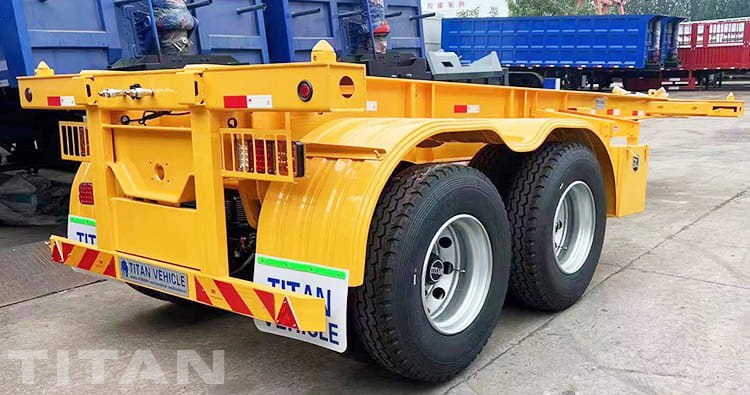 2 Axle Shipping Container Chassis 20Ft for Sale in Papua New Guinea