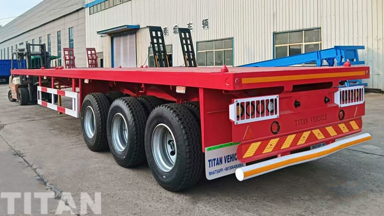 Tri Axle 40 Ft Flatbed Trailer for Sale in Ghana