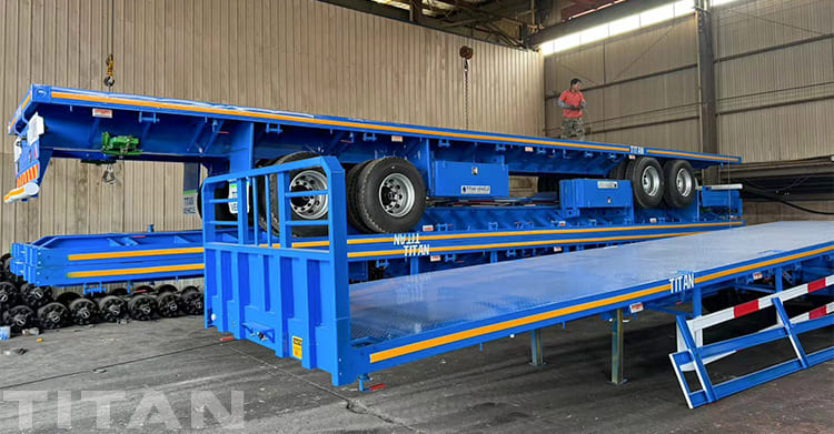 2 Axle Platform Flatbed Semi Trailer for Sale in Ethiopia