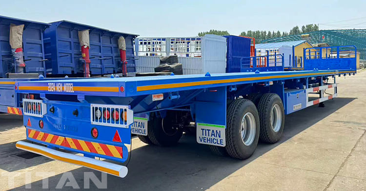 2 Axle Platform Flatbed Semi Trailer for Sale in Ethiopia