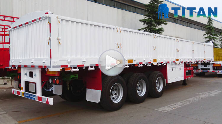 Side Wall Trailer | Cargo Semi Trailer with Drop Side Board for Sale ...