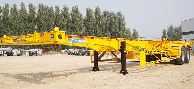 Skeletal Trailer for Sale - 20ft-40ft Container Chassis Skeletal / Skeleton Semi Trailer ...