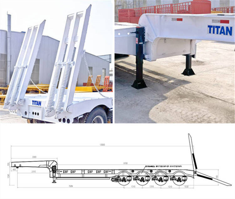 80 Ton Low Bed/Drop Deck/Low Loader Truck Trailer for Sale