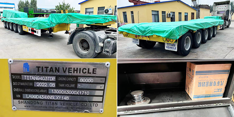 100 Ton 5 Axle Tractor Low Loader Trailer for Sale in Ghana