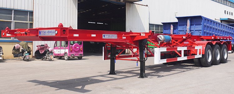 Tri Axle 40Ft Multi Function Skeletal Container Carrier Trailer for Sale