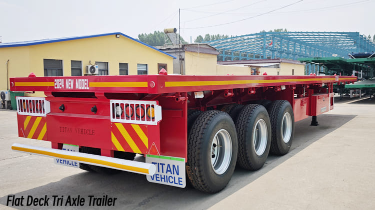 Flat Deck Tri Axle Trailer for Sale in Ghana