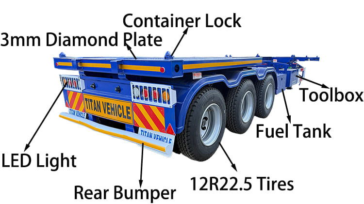 Tri Axle 40 Ft Container Chassis for Sale in Jamaica Kingston