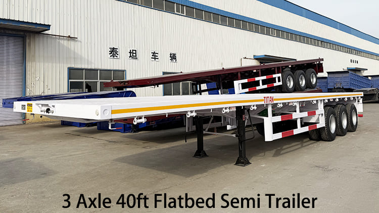 3 Axle 40ft Flatbed Semi Trailer for Sale in Tanzania