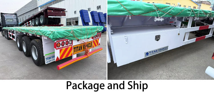 3 Axle 40ft Flatbed Semi Trailer for Sale in Tanzania