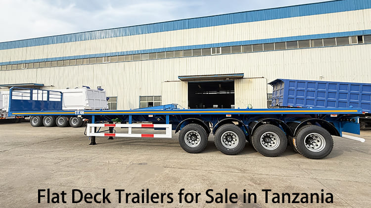 4 Axle 80 Ton Flat Deck Trailers for Sale in Tanzania