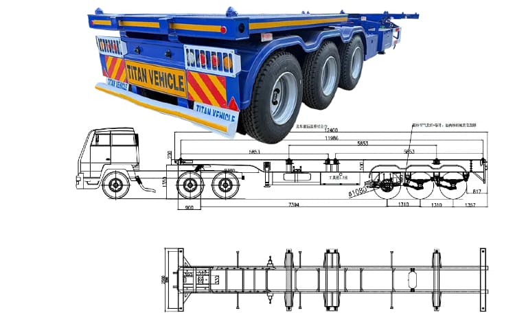 Tri Axle 40 Ft Container Chassis for Sale in Jamaica Kingston