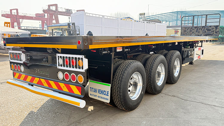 Tri Axle Heavy Duty Flatbed Semi Trailer for Sale in Guam