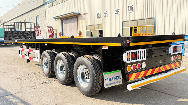 Tri Axle Heavy Duty Flatbed Semi Trailer for Sale in Guam