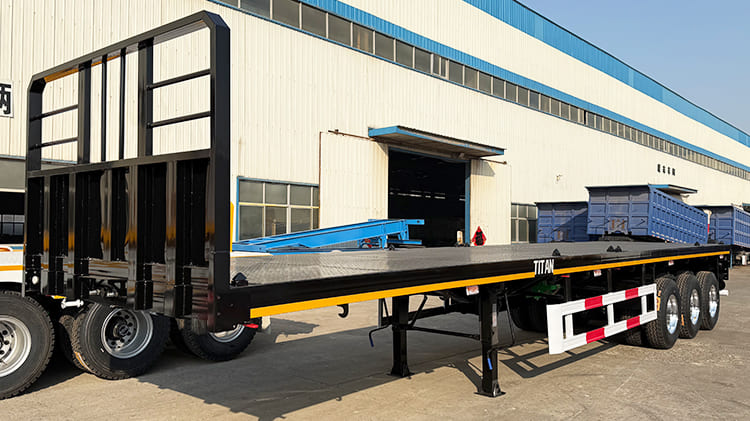 Tri Axle Heavy Duty Flatbed Semi Trailer for Sale in Guam
