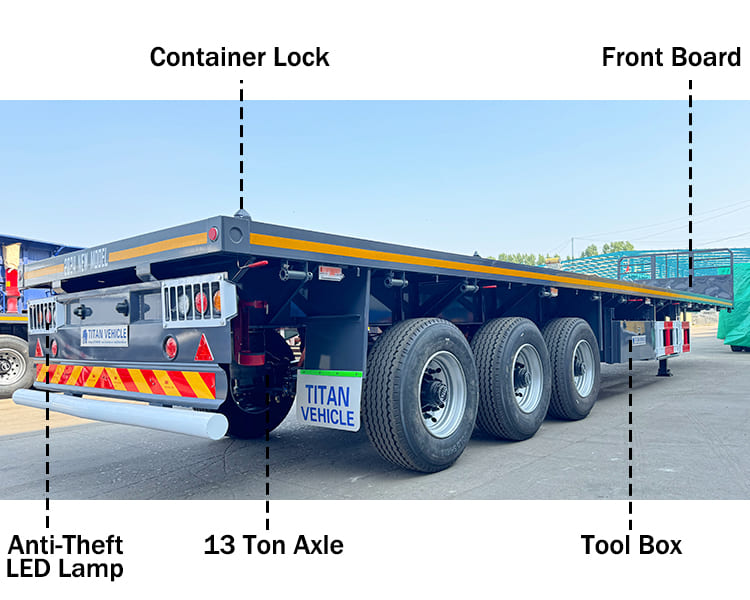 40 ft Tri Axle Flatbed Trailer for sale Prices in Cabinda Angola