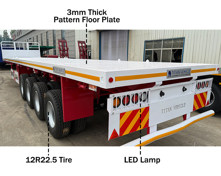 4 Axle Flatbed Semi Trailer for Sale Manufacturers in Kenya Mombasa