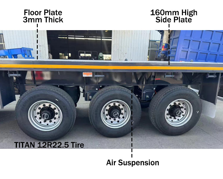 40 ft Tri Axle Flatbed Trailer for sale Prices in Cabinda Angola