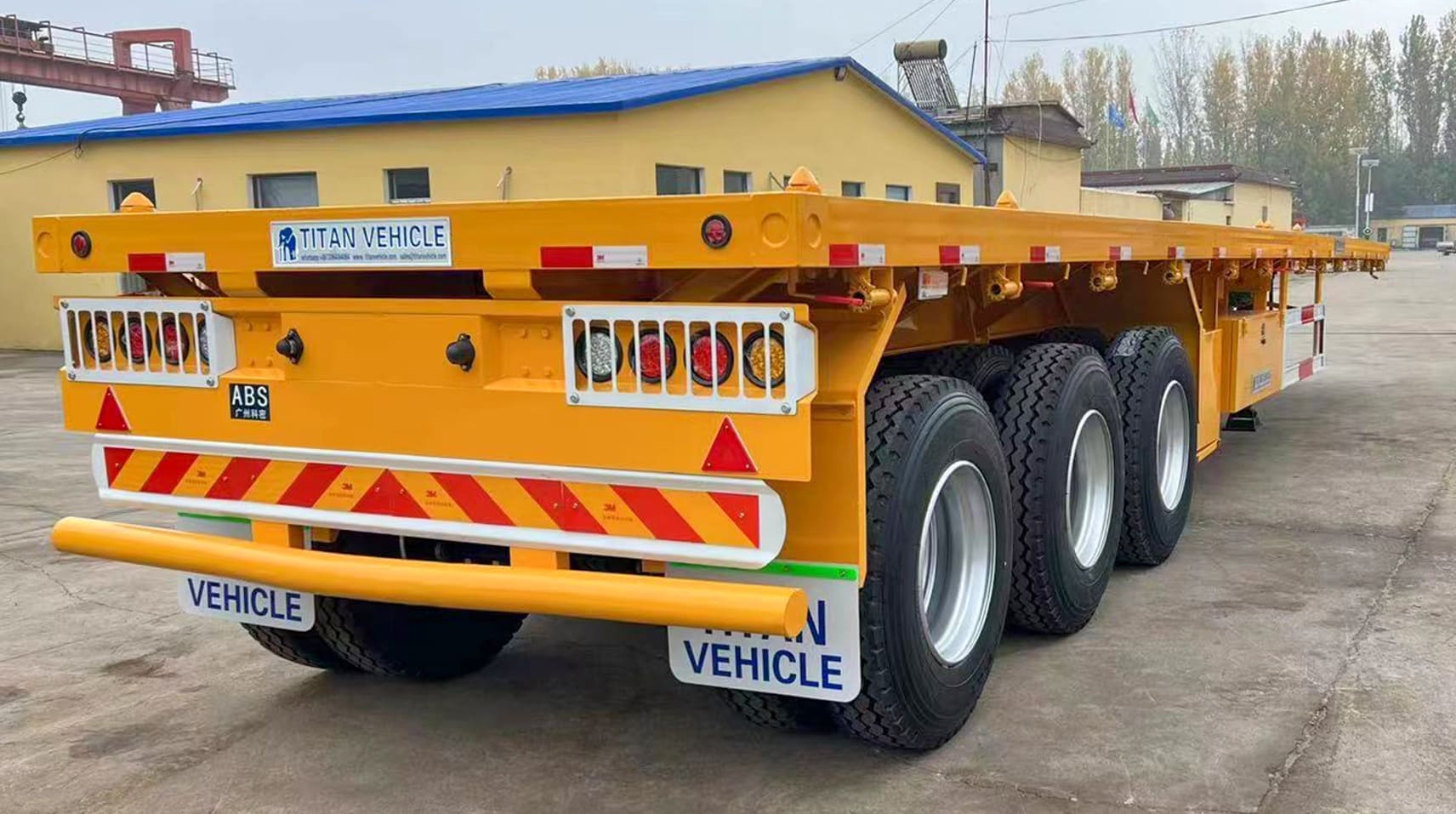 Three Axle Flatbed Truck Trailer for Sale in Namibia Windhoek