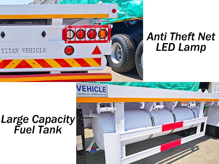 50 Ton 40 Ft Tri Axle Flatbed Trailer for Sale in Papua New Guinea
