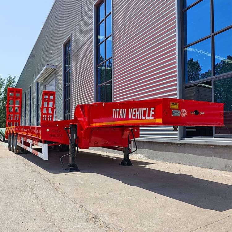 60 Tons 3 Axle Low Bed Trailer for Sale in Guinea Conakry
